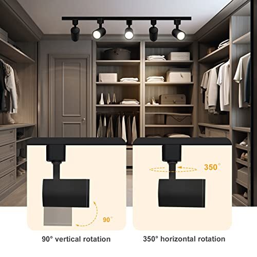 7W 3000K LED H Type Track Lighting Heads Dimmable 3 Wire Track 12 PACK ...