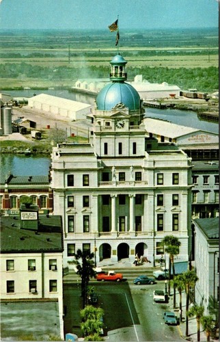 City Hall and View to the East of Savannah Georgia Vintage Postcard | eBay