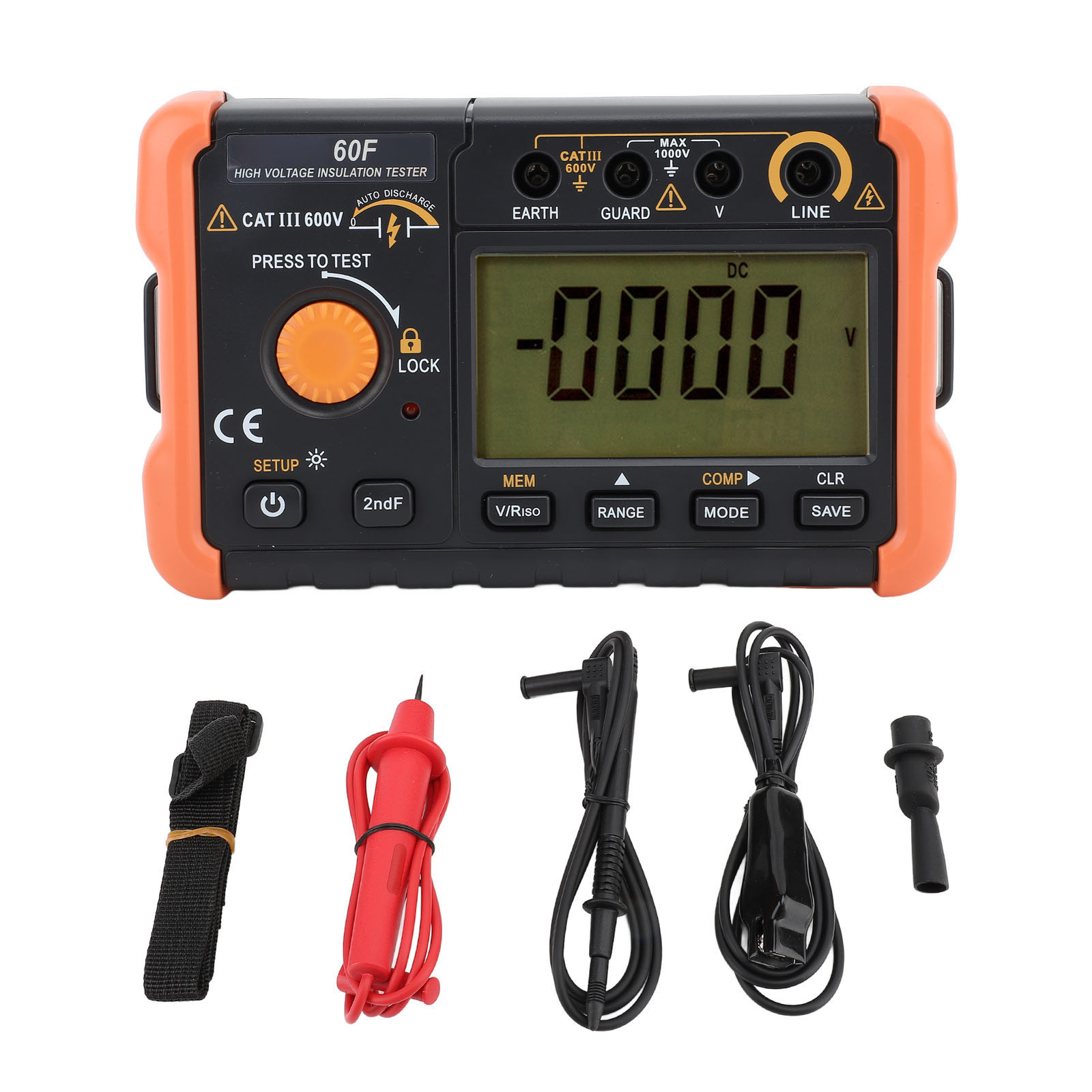 50V~2500V 200MΩ-100GΩ Insulation Tester Megohmmeter Resistance Meter ...
