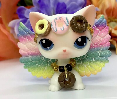 Mini Pet Shop Custom Candy Cat, With Donut And Wings, Free Accessories ...