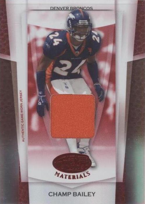 2007 Leaf Certified Materials - Champ Bailey #137 Mirror Red Materials ...