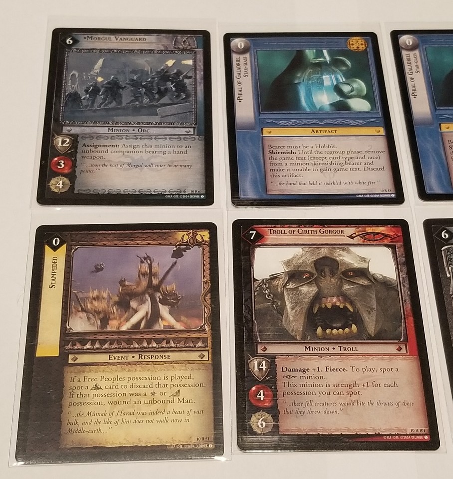 Lord of the Rings TCG Lotr Tcg Mount Doom Lot Of 6 RARE Shelob 10r23Troll Phial | eBay