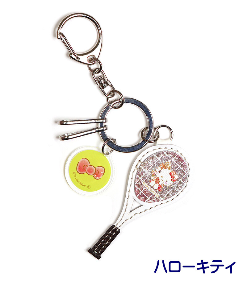 Sanrio Characters Sparkling Snack Time Tennis Racket Keychain Hello ...