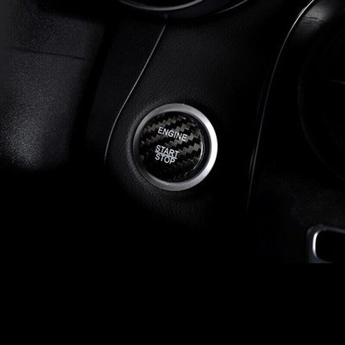 For Mercedes-Benz Carbon Fiber Car Engine Start Stop Switch Cover ...