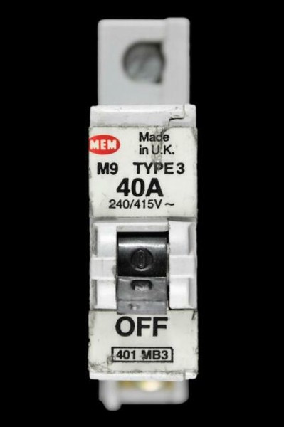 Memshield 1 40a Type B MCB Amp SP 401MB3 MEM BS 3871 Circuit Breaker ...