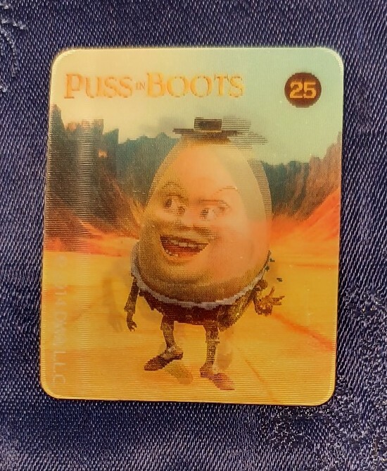 Woolworths 2014 Dreamworks Mini Collector 3D Card Puss In Boots: Humpty ...