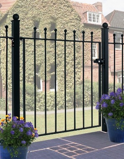 WROUGHT IRON METAL GARDEN SIDE GATE Viking T 2ft6-3ft4 | eBay