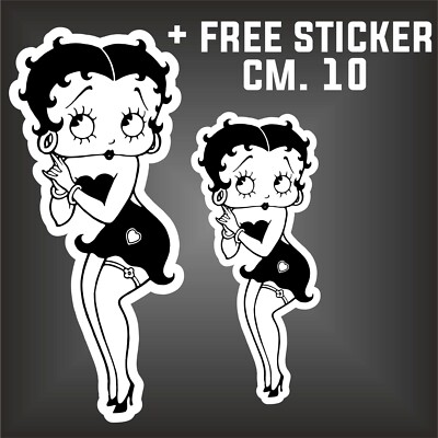AUTOCOLLANT betty boop decal + FREE STICKER CM. 10 | eBay