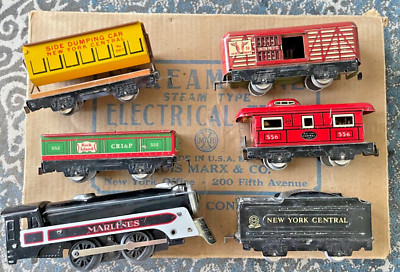 Marx Stream Line #3987 Freight Train Set w/#494 Marlines Locomotive ...