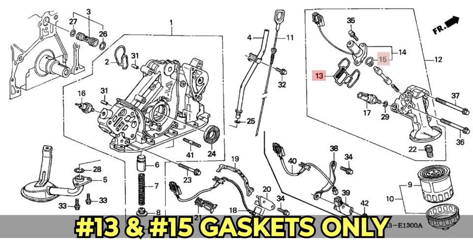 OEM Genuine for Honda Oil Filter Housing Adapter Gasket Valve Seal ...