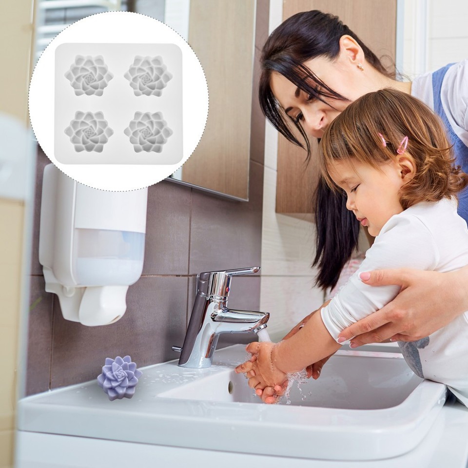 3pcs DIY Handmade Soap Making Mold 4-hole Soap Candle Mold DIY Silicone ...