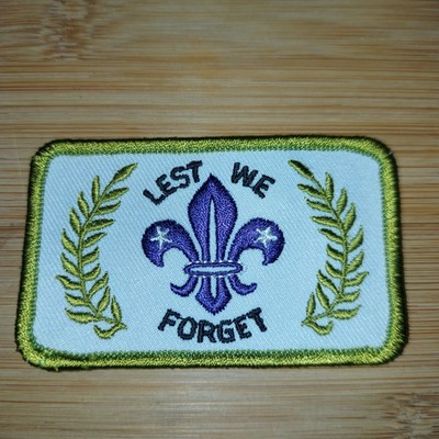 UK Scouting ORIGINAL Lest We Forget Uniform Badge | eBay