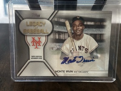 2019 Topps Legacy of Baseball Auto Monte Irvin #LBA-MI Auto HOF | eBay