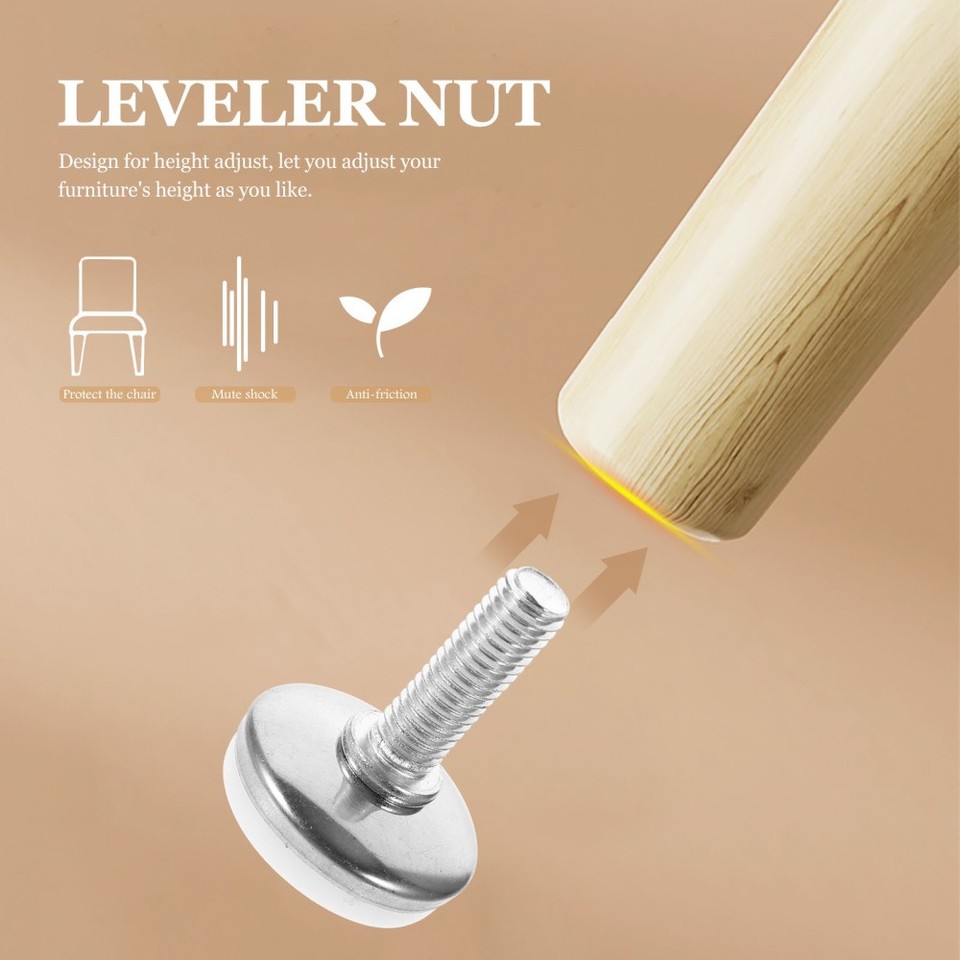 12 PCS Dining Chair Levelers Screw Leg Adjusters Adjustable Furniture ...