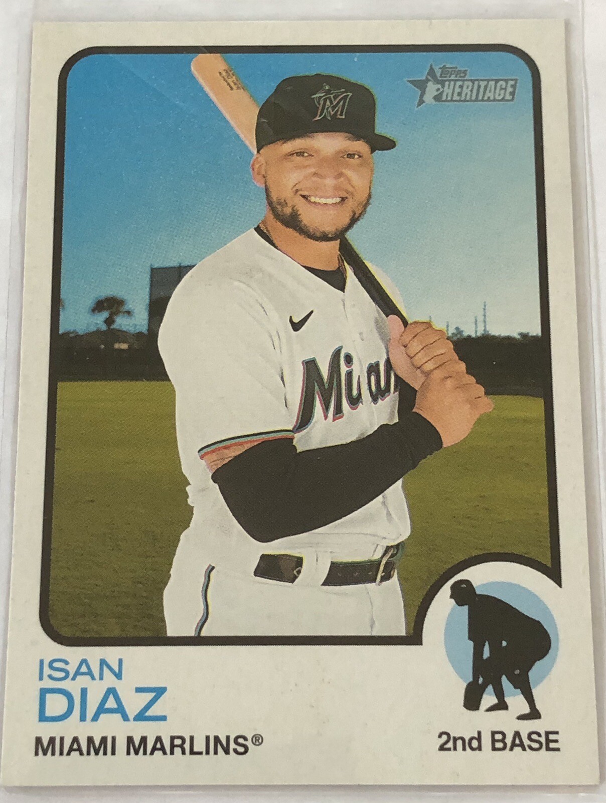 2022 TOPPS Heritage #451 Isan Diaz Miami Marlins NEAR MINT CONDITION | eBay
