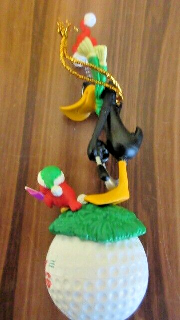 Vintage Looney Tunes Daffy Duck On Golf Ball Christmas Ornament w Box ...