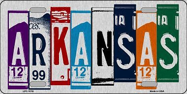 Arkansas Cut Letter Metal Novelty License Plate Tag LPC-1018 | eBay