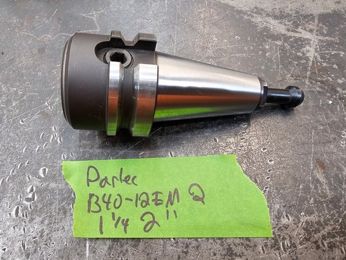 Parlec BT40 1-1/4" End Mill Tool Holder 2" Gage Length B40-12EM2 | eBay