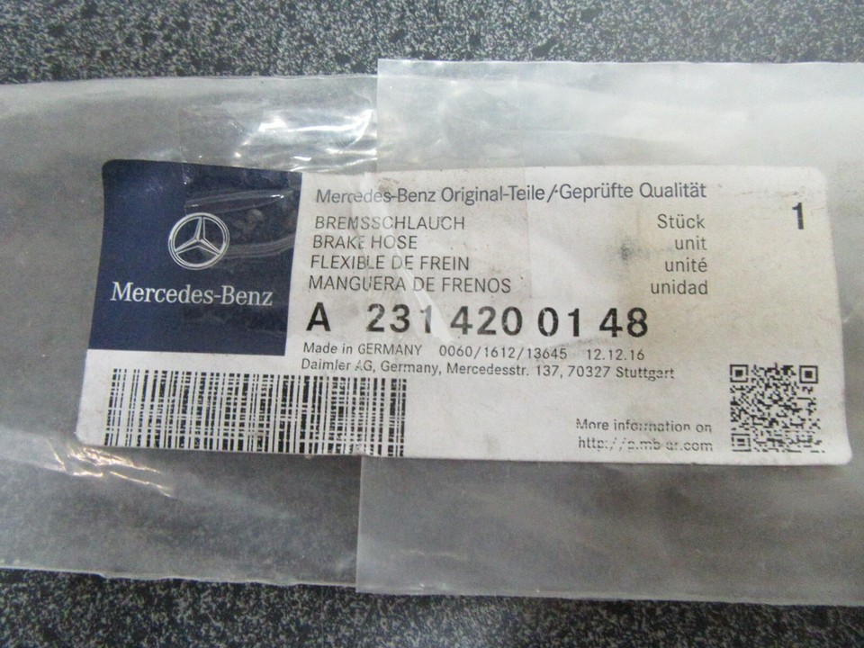 NEW GENUINE MERCEDES BRAKE HOSE (PN 231-420-01-48) | eBay