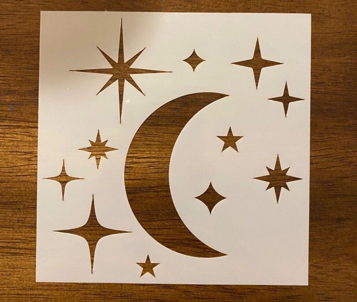 Moon Stencil Art