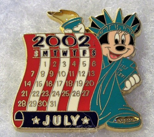 DISNEY MINNIE MOUSE JULY 2002 12 MONTHS OF MAGIC CALENDAR PIN | eBay