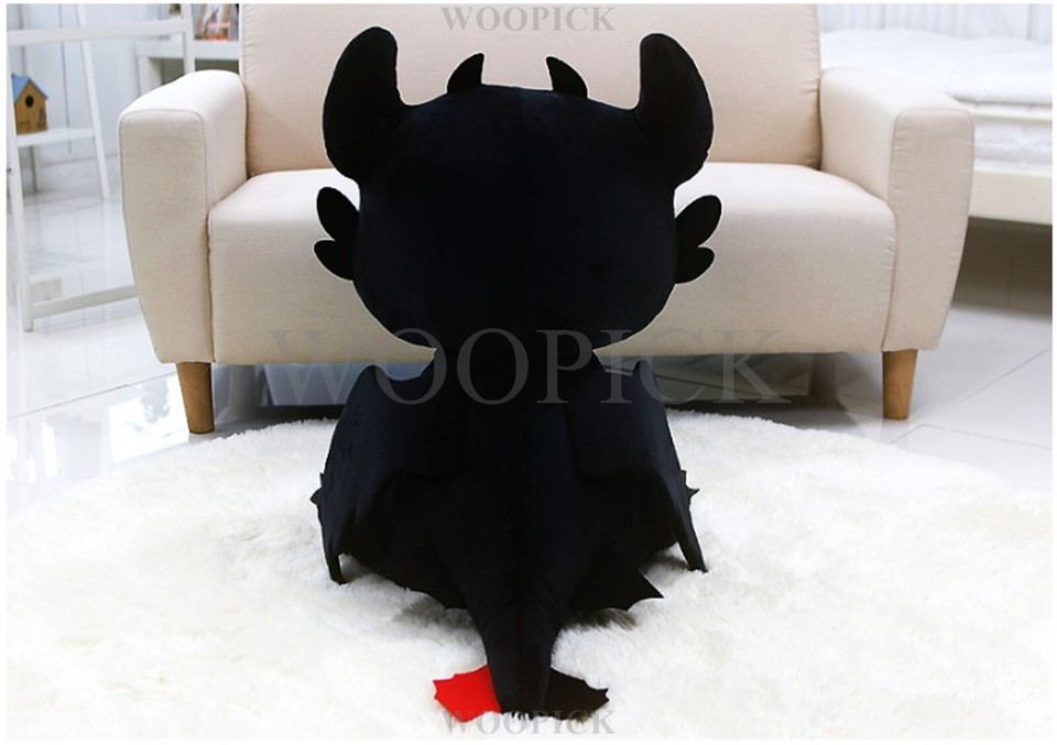 How To Train Your Dragon 3 Sitting Toothless Plush Doll 60cm Cute-100% ...