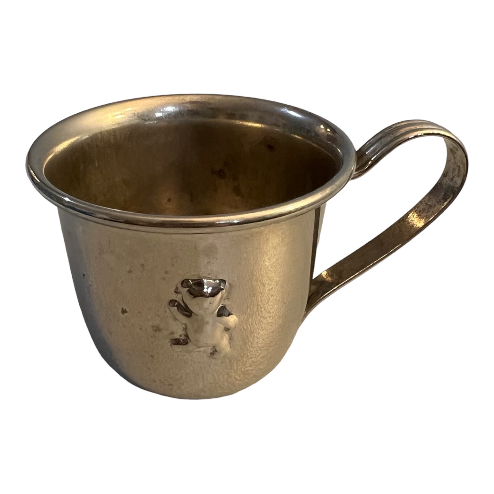 Vintage Silver Baby Cup With Teddy Bear | eBay