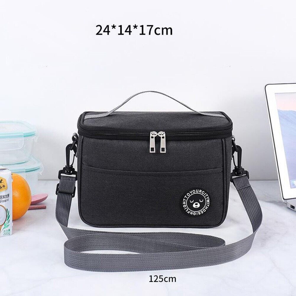 Large Insulated Lunch Bag Adult Kids Men Thermal Cool Hot Food Storage ...