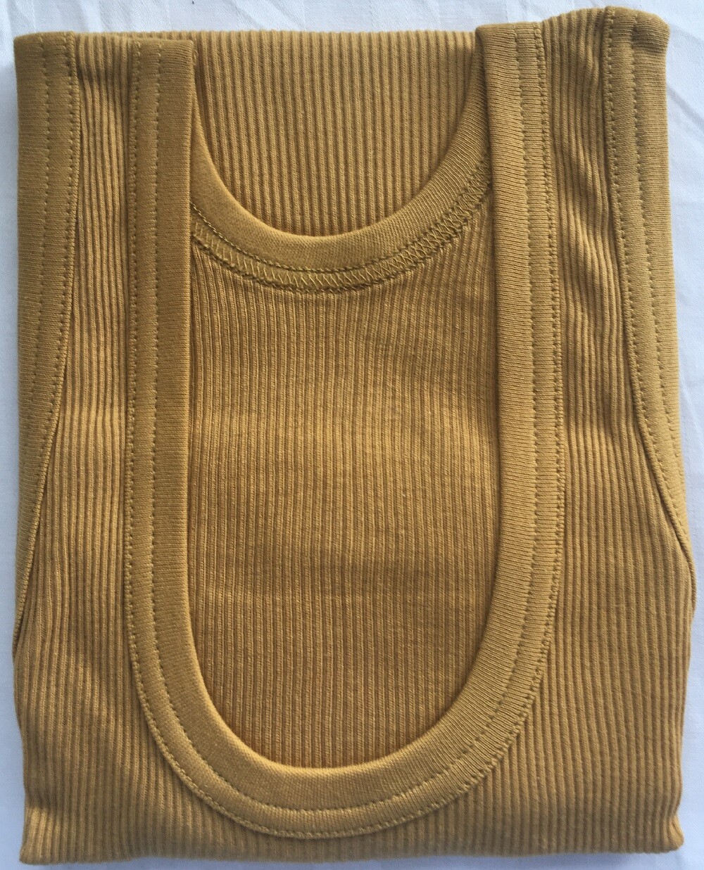 MEN RIBBED Fitted Slim Fit Athletic Muscle Gym Rib Tank Top Mens Vest ...