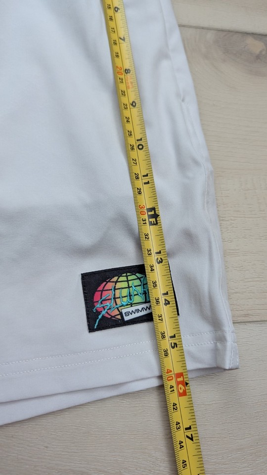 Slunks Swim Trunks Shorts Mens M White Orange Volleyball Lined ...