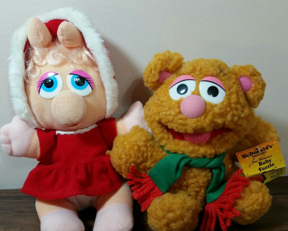 Vintage Baby Miss Piggy recognized Kermit Plush
