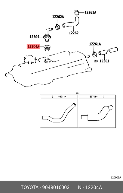 Genuine OE grommet for ventilation system 9048016003 for TOYOTA 90480 ...