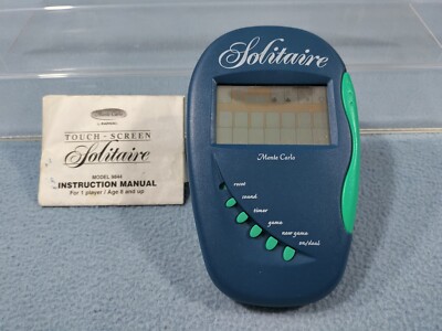 MONTE CARLO BY RADICA TOUCH SCREEN SOLITAIRE HANDHELD GAME WITH MANUAL ...
