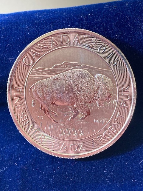 2015 Canadian 1-1/4 oz Silver Canadian Bison. 8 Dollar Coin. | eBay