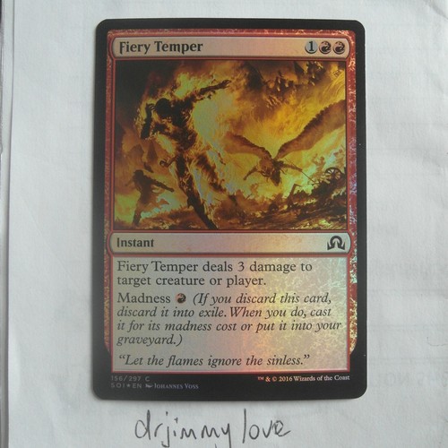 Fiery Temper *FOIL* Shadows over Innistrad - English NM mtg magic | eBay