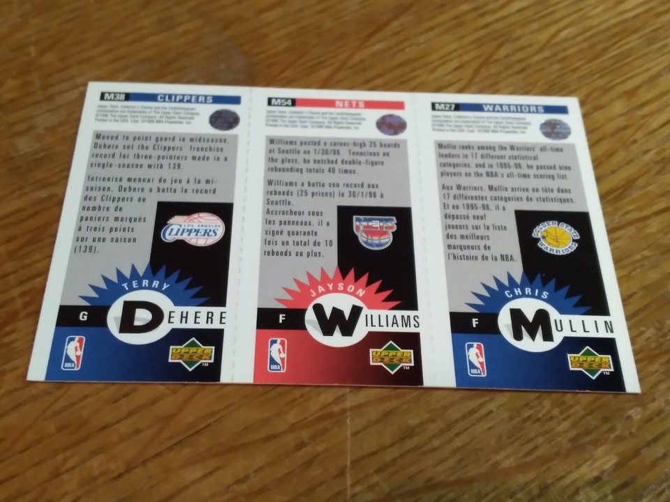 1996-97 UD Collectors Choice Basketball Mini Cards # M27/M54/M38 Chris ...