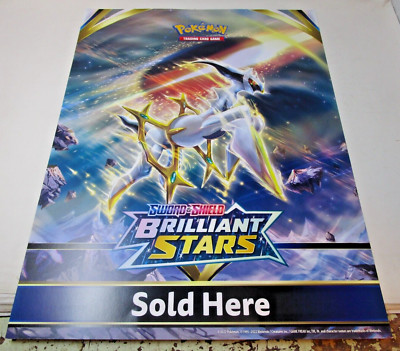 Brilliant Stars Sold Here Pokemon Card Sign 22x17" Retailer Store ...