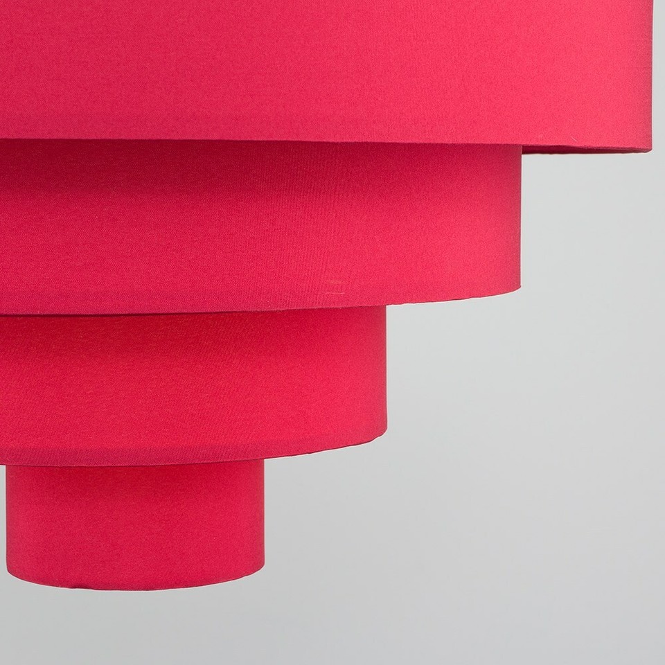 Modern 4 Tier Ceiling Light Shade Easy Fit Fabric Lampshade Pendant LED ...