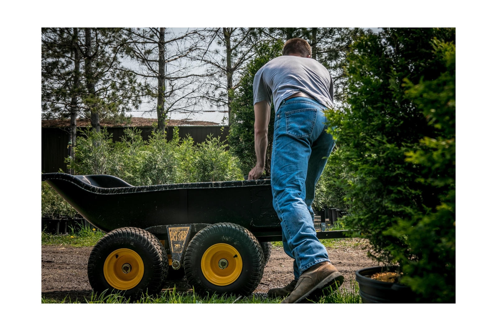 Polar Trailer 8262 Heavy Duty Tandem Axle Cubic Foot ATV UTV Lawn Mower ...