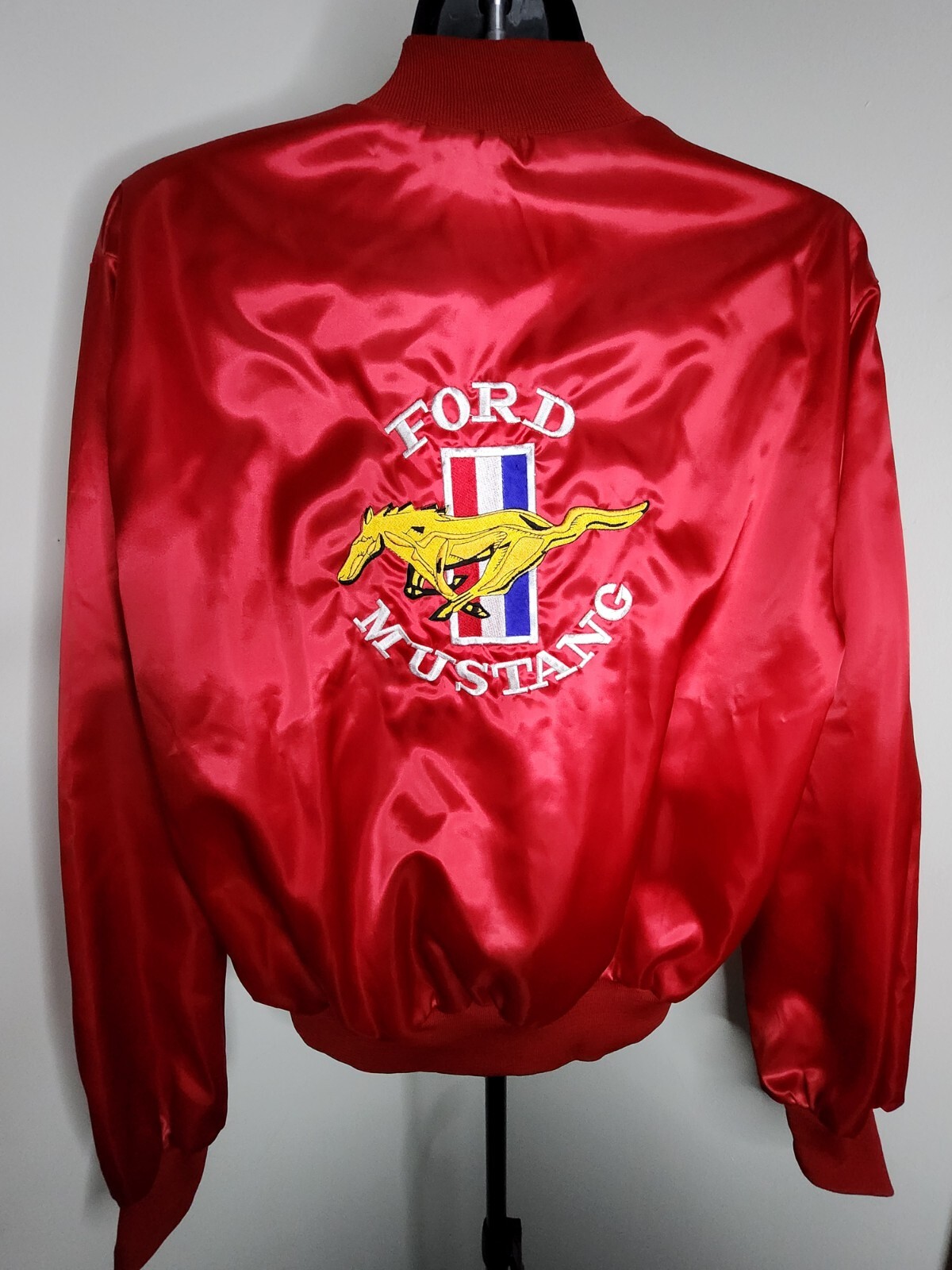 Vintage Satin Ford Mustang Racing Jacket Vintage Mens… - Gem