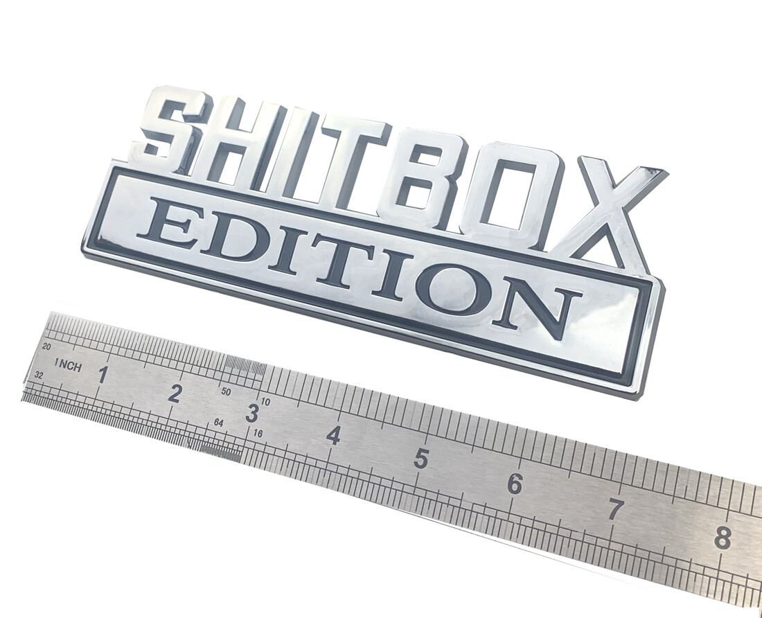 2pcs Big SHITBOX EDITION emblems 3D Badge Decal for Truck Chevy Car ...