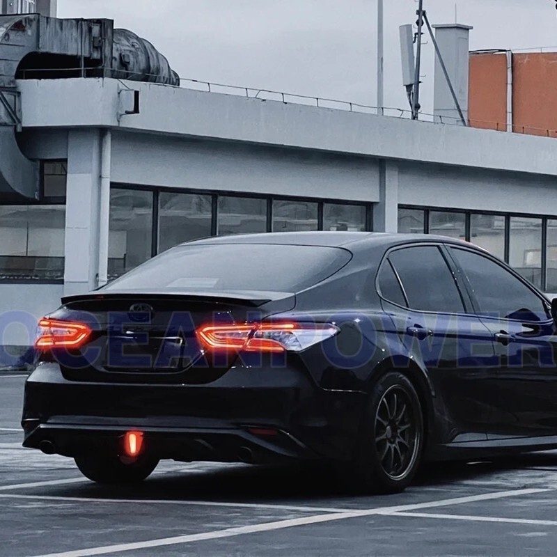 FOR 2018-2024 TOYOTA CAMRY LE XLE Rear Bumper Diffuser W/ LED Light ...