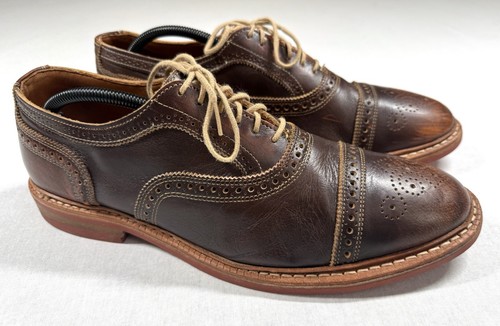 Allen Edmonds Strandmok Shoes Mens 11.5D Brown Leather Oxford Brogue ...