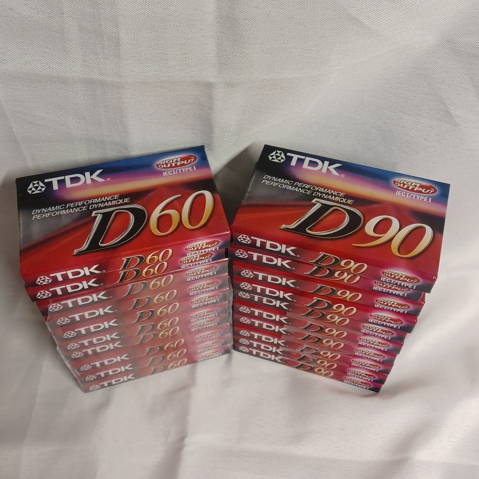 TDK Blank Cassette Tapes Lot Of 20 New Sealed D 60 / 90 HIGH OUTPUT ...