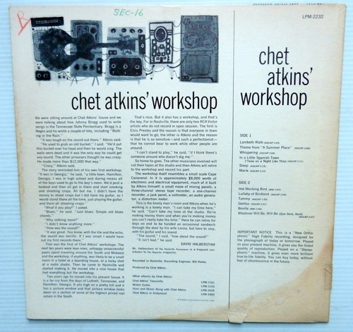 CHET ATKIN' workshop LP RCA Victor LPM-2232 #1240 | eBay