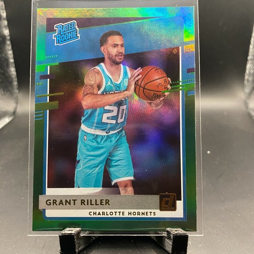 2020-21 Donruss Green Flood #250 Rated Rookies Grant Riller NBA ...