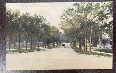 Forsythe Place, Fort Riley Kansas Vintage Antique 1911 Litho-Chrome ...