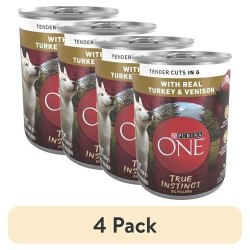 4 Pack Purina ONE True Instinct Natural Wet Dog Food, High Protein ...