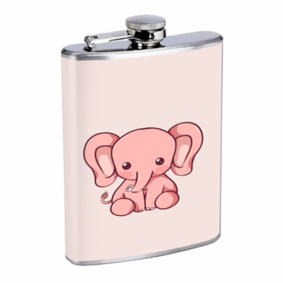 Pink Elephant Em1 Flask 8oz Stainless Steel Hip Drinking Whiskey | eBay