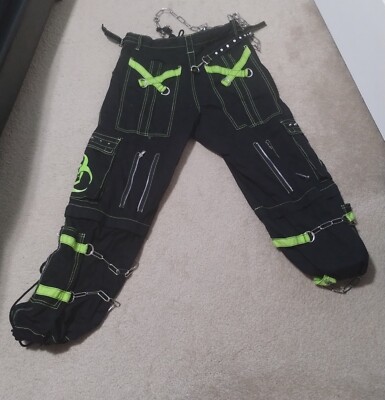 Tripp NYC Biohazard Bondage Pants with Zip Off Legs to Shorts Black and ...